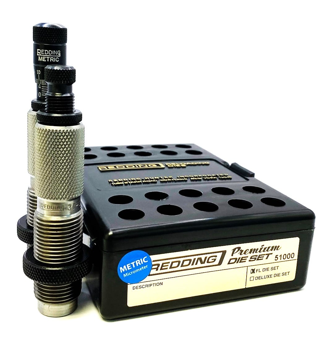 Premium Bottleneck Die Sets w/Metric Seating Micrometers | Redding ...